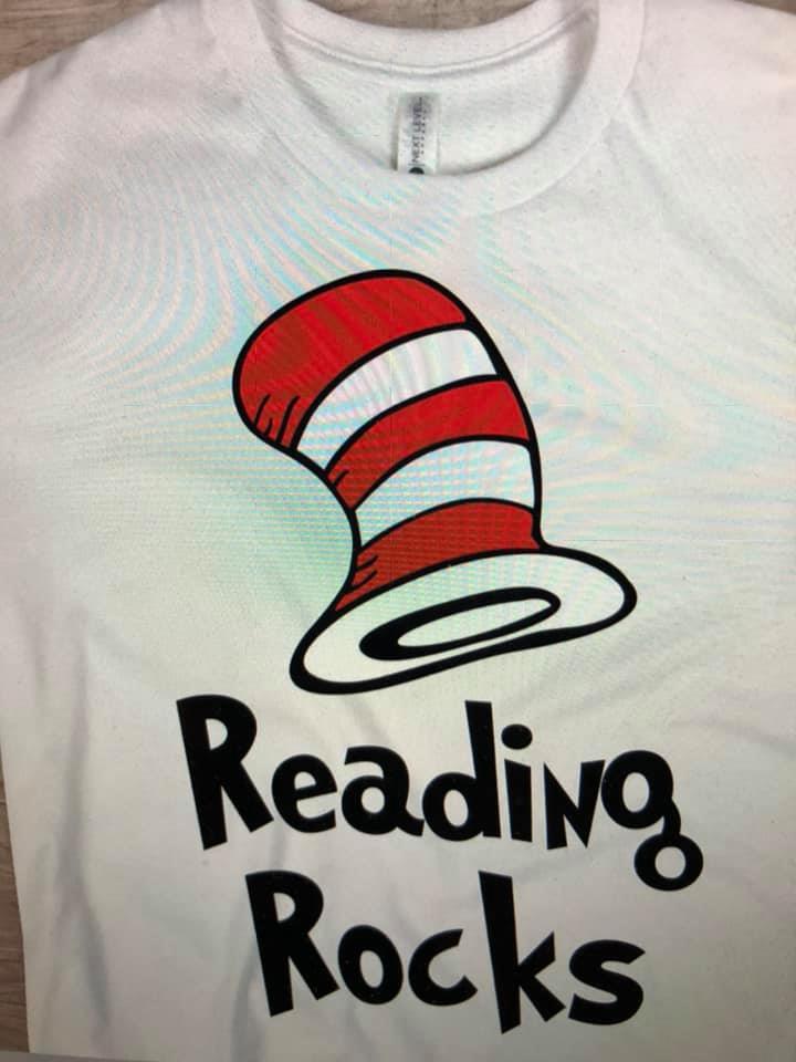 Dr Seuss Reading Rocks shirt – The Little Ladybug Designs